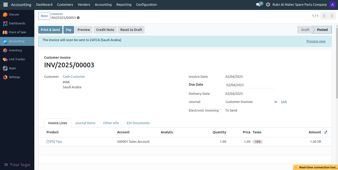 ZATCA Phase 2 Odoo Implementation | Saudi E-Invoicing & VAT